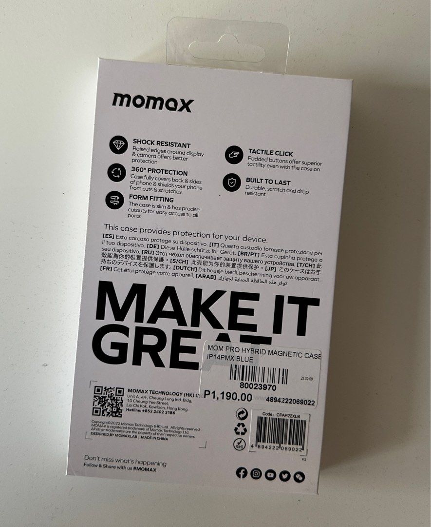 Momax iphone 14 pro max case (magsafe), Mobile Phones & Gadgets, Mobile ...