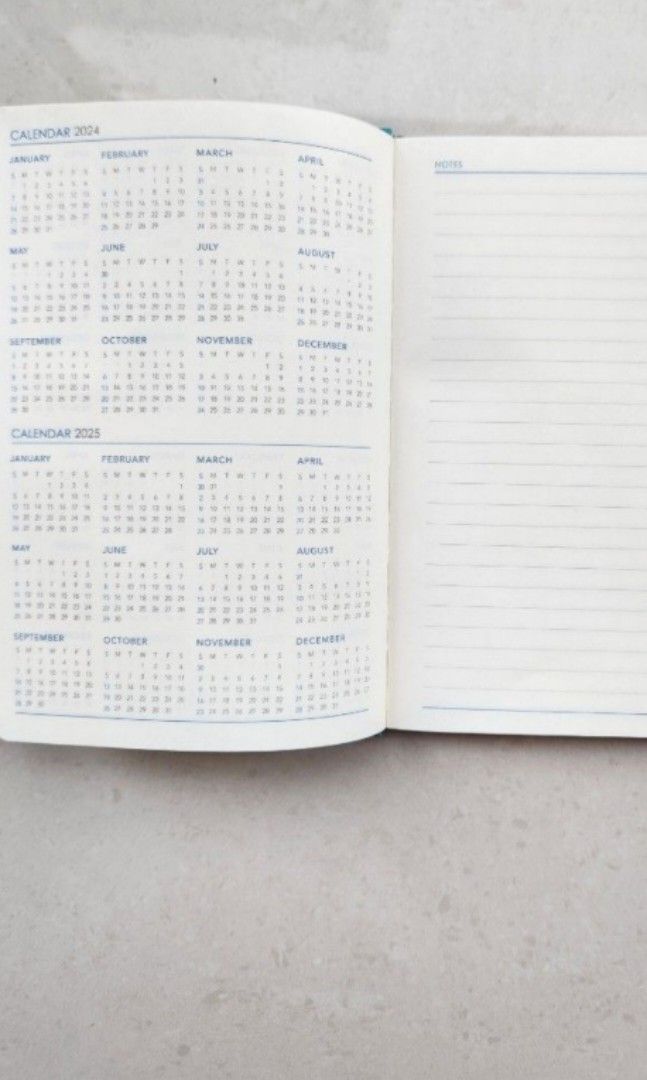 NEW Hardcover Notebook with Calendar Year 2022, 2023, 2024, 2025 ...