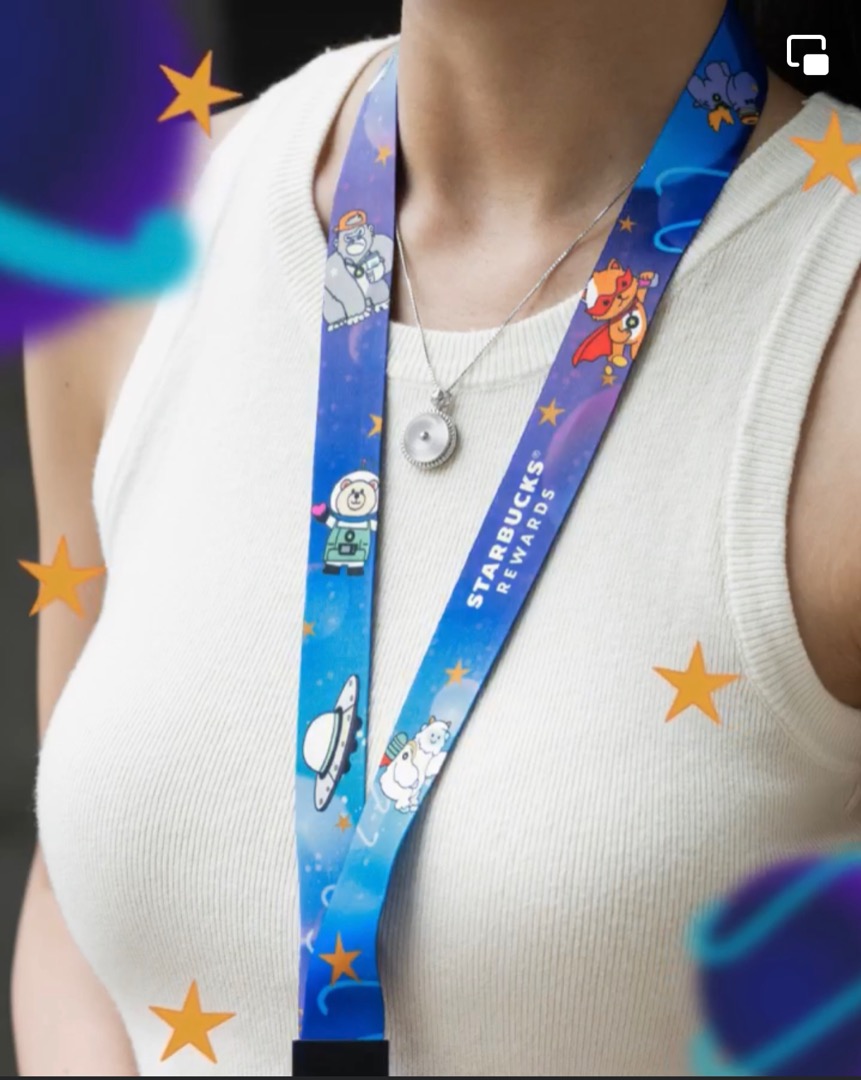 (NEW) Starbucks Star Buddies Rewards Lanyard Collectible (Merchandise ...