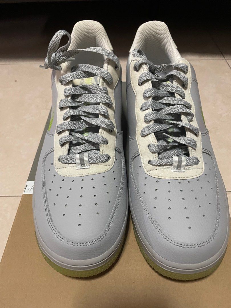 Nike Air Force 1 Volt Gray/light blue AF1, Men's Fashion, Footwear ...