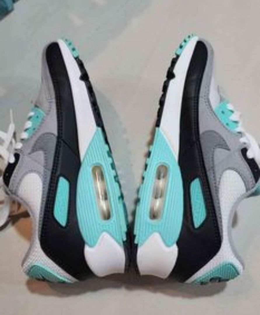 Nike Air Max 90 Turquoise, Women's Fashion, Footwear, Sneakers on Carousell