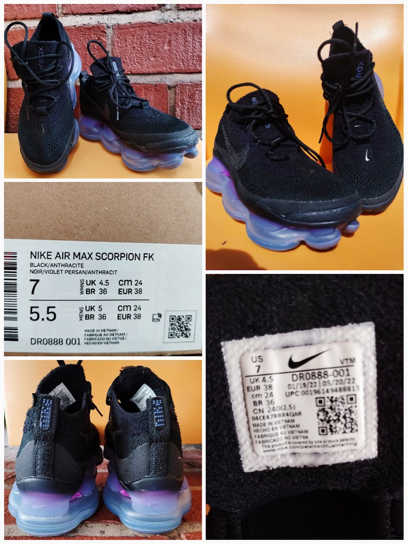 Nike airmax scorpion, Fesyen Pria, Sepatu , Sneakers di Carousell