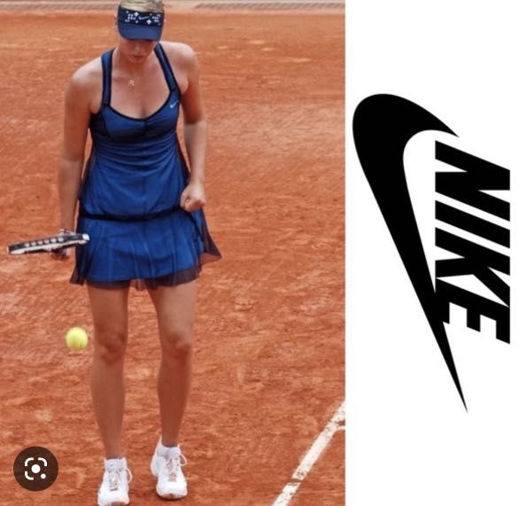 RARE Nike Maria Sharapova Blue Tulle Tennis Dress, Women's Fashion ...