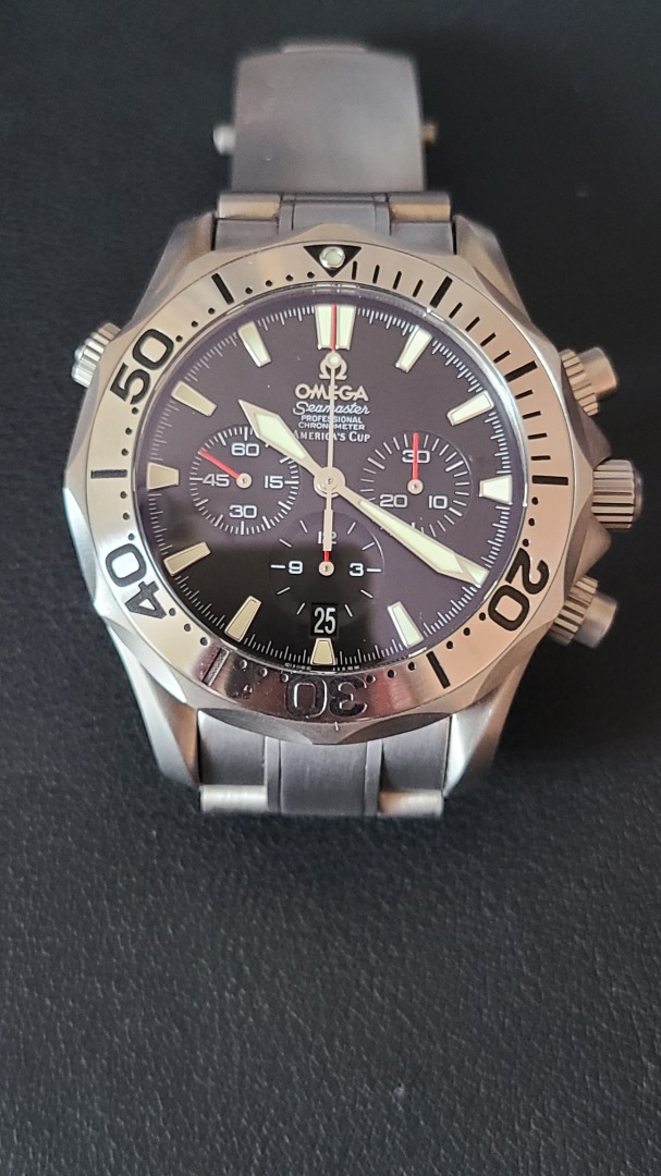 Omega Seamaster Diver 300M Automatic Chronograph, 名牌, 手錶 - Carousell