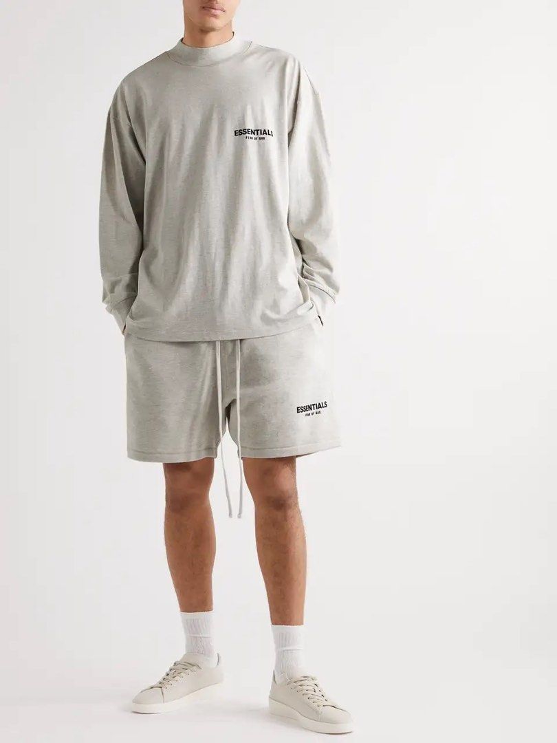 ON SALE FOG Essentials SS22 Long Sleeve Tees Stretch Limo Light Oatmeal ...