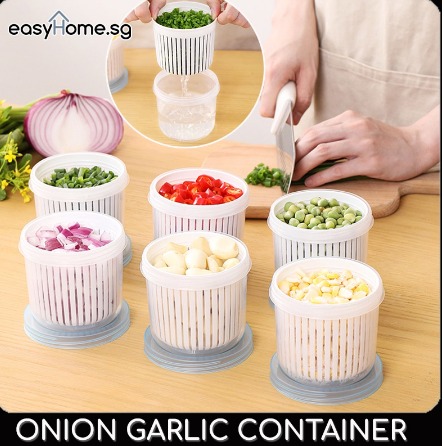 Onion Container For Garlic Food Garnish Storage Box Drainage Holder ...
