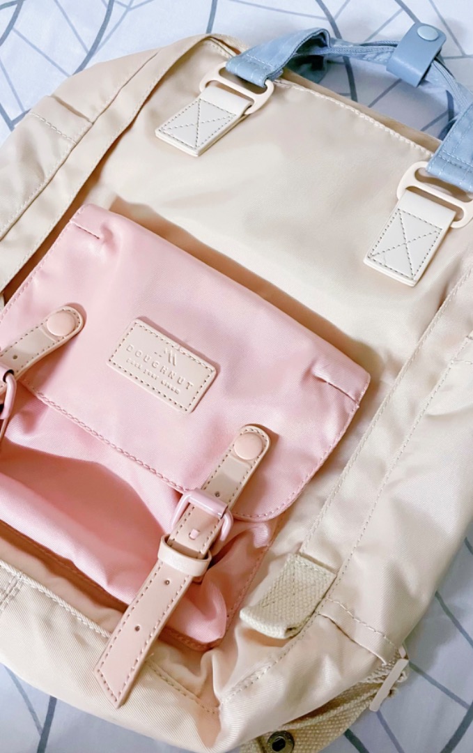 Original Doughnut Backpack Pastel Pink and Blue handle (Hazy x Sunrise ...