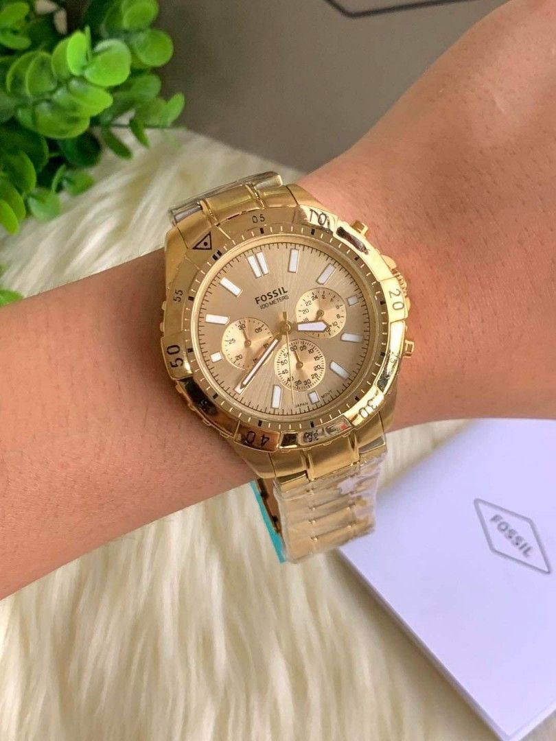 Original Fossil FS5772 Garrett Chronograph Gold-Tone Stainless-Steel ...