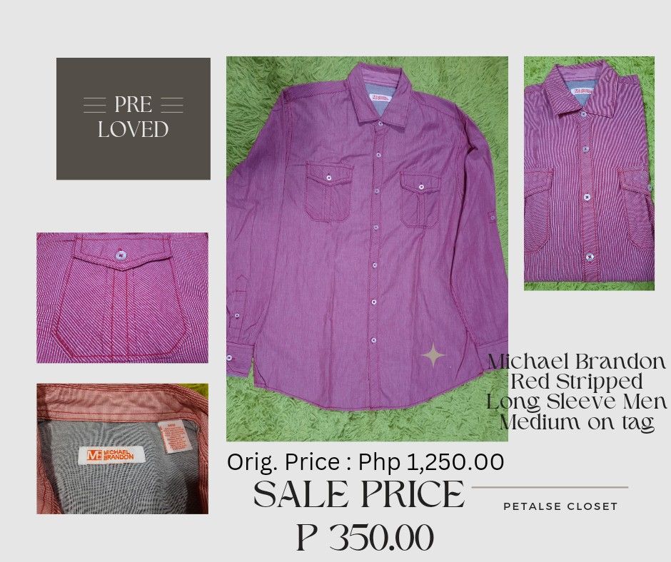 Original Michael Brandon long sleeves for Men, Men's Fashion, Tops & Sets, Formal Shirts on ...