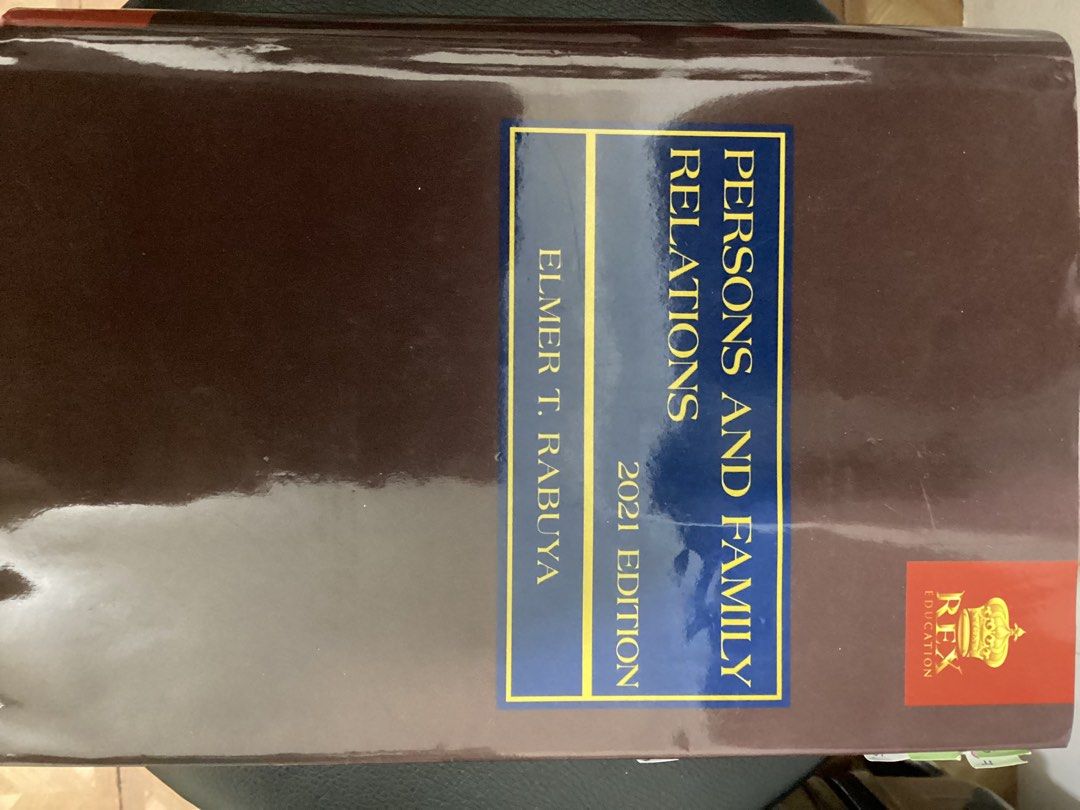 PERSONS AND FAMILY RELATIONS by RABUYA 2021 edition, Hobbies & Toys ...