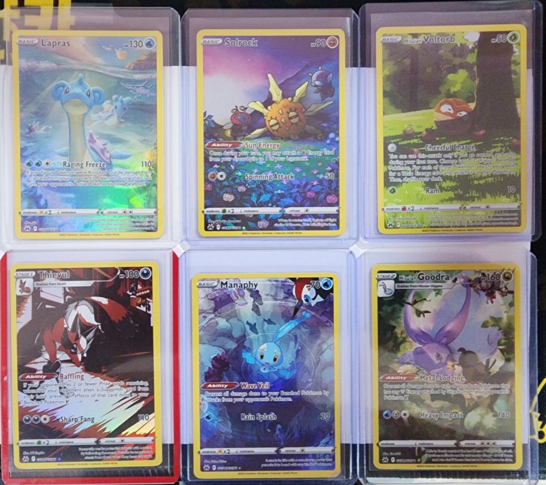 Pokemon TCG Cards : Crown Zenith (Paras / Kricketune / Manaphy / Lapras ...