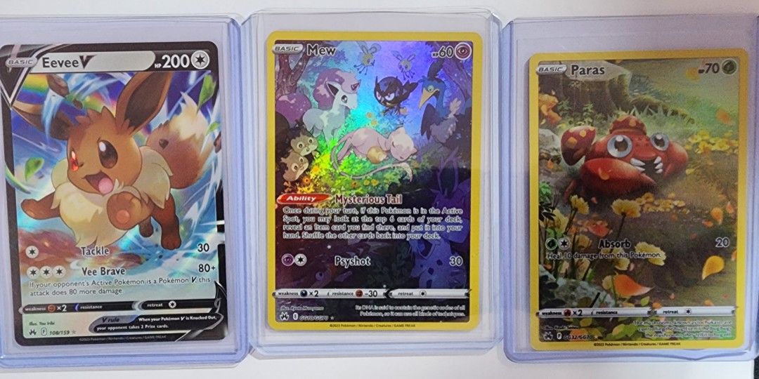 Pokemon TCG Cards : Crown Zenith (Paras / Kricketune / Manaphy / Lapras ...
