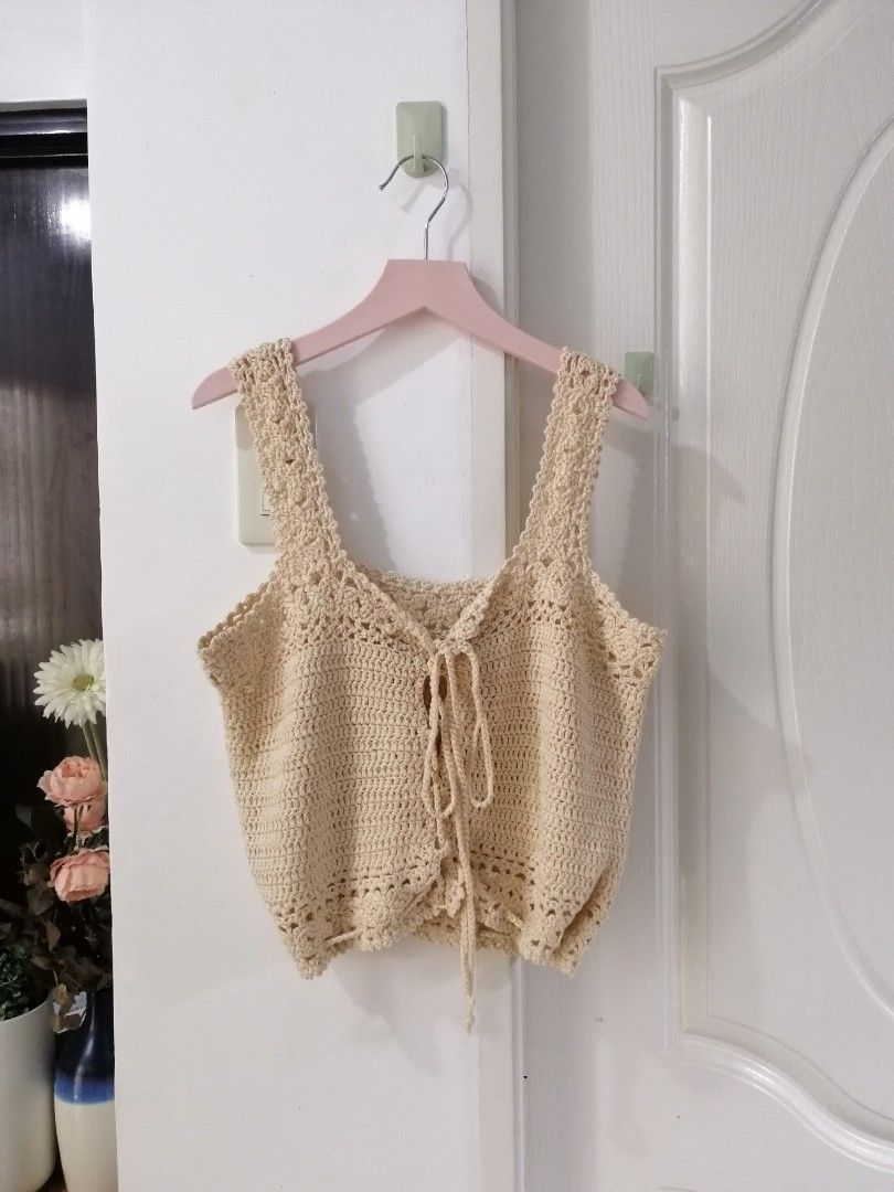 Premium crochet top, Women's Fashion, Tops, Blouses on Carousell