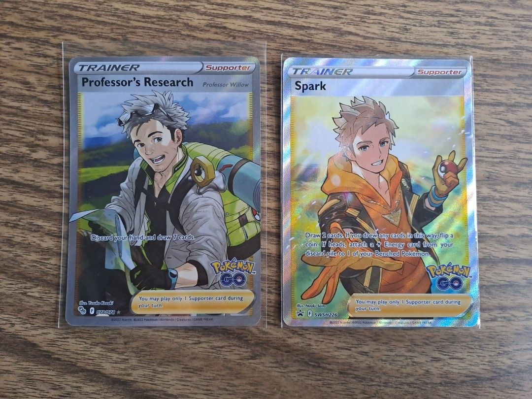 Professor's Research Spark FA Full Art Trainers Pokemon Go Cards ...