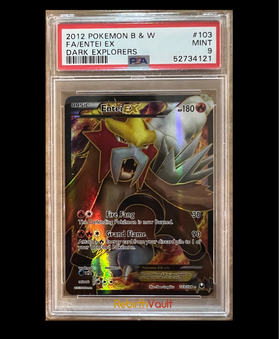 PSA 9 Entei EX - Dark Explorers Pokemon cards, Hobbies & Toys, Toys ...