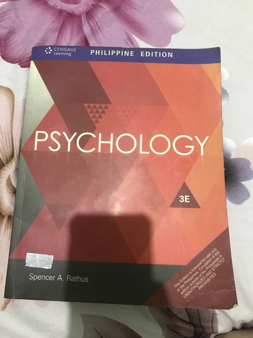 Psychology Textbook by Spencer A. Rathus (Philippine 3rd edition ...