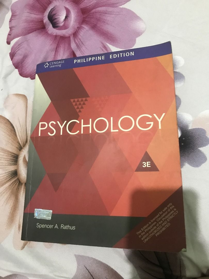Psychology Textbook by Spencer A. Rathus (Philippine 3rd edition ...