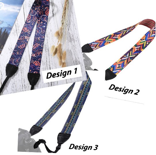 Retro Ethnic Vintage Style Camera Neck / Shoulder Strap (Design 1 to 3 ...
