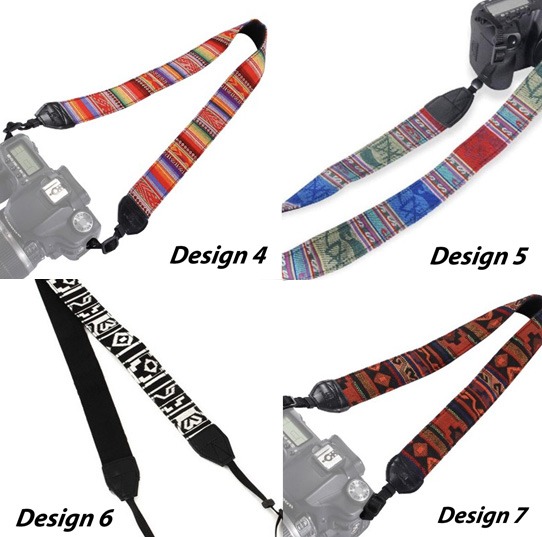 Retro Ethnic Vintage Style Camera Neck / Shoulder Strap (Design 4 to 7 ...