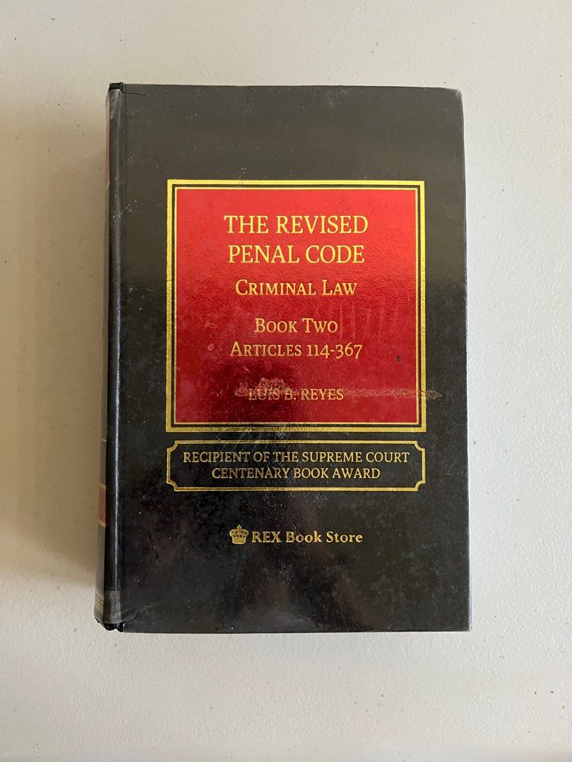 Revised Penal Code Criminal Law Book Ii Reyes 2017 Hobbies And Toys