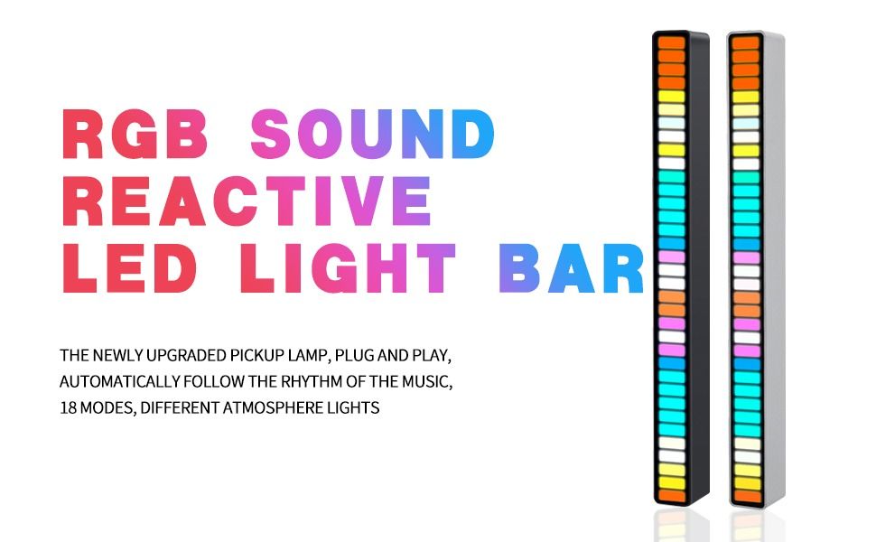 RGB SOUND REACTIVE LED LIGHT BAR, Hobbies & Toys, Music & Media, Music ...