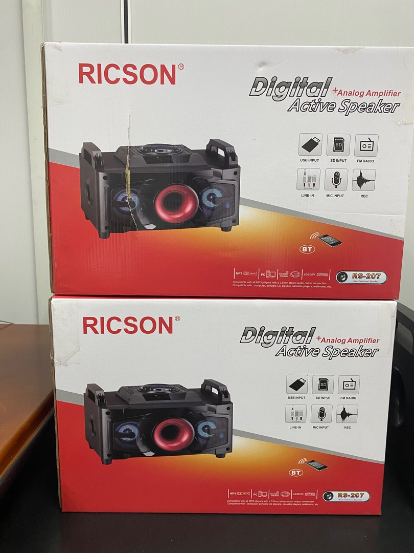 Ricson RS-207 Digital + Analog Amplifier Active Speaker, Audio ...