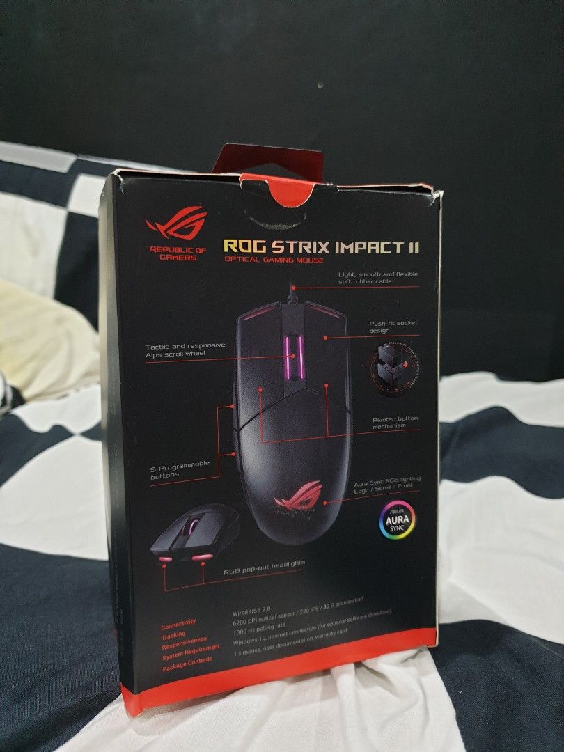 ROG Strix Impact 2 Optical Gaming Mouse on Carousell