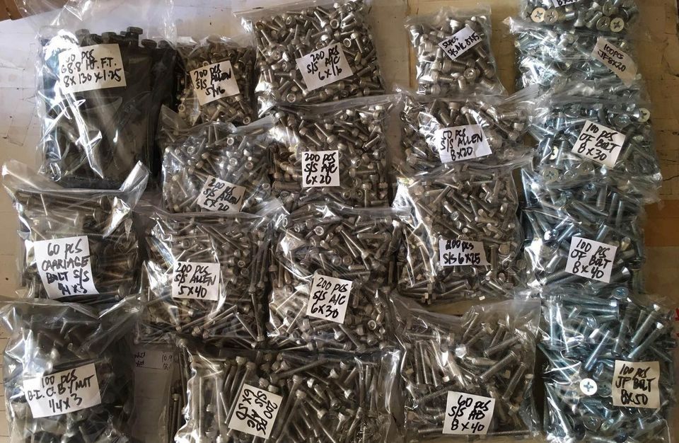 Screws, Bolts, Nuts, Rivets - ALL KINDS & SIZES AVAILABLE for shops ...