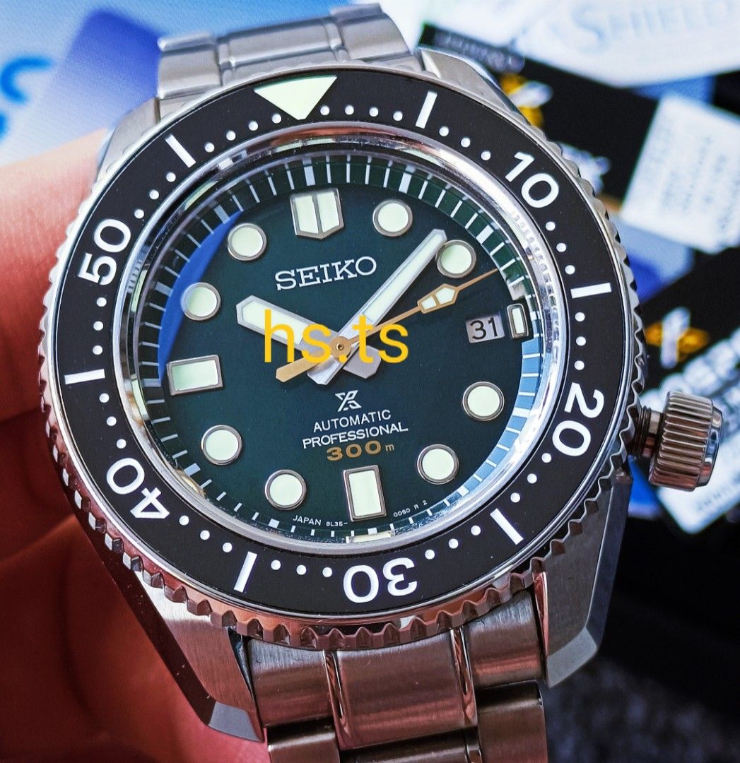 Seiko MM300 Irimoto Green Black Automatic Prospex Divers Watch SLA047J1 ...