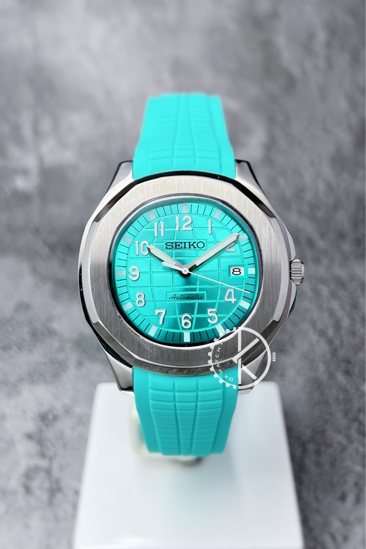 【定制】Seiko Mod Automatic Watch 44mm PP款 天藍色面膠帶手雷 精工改裝自動機械錶, 預購 - Carousell