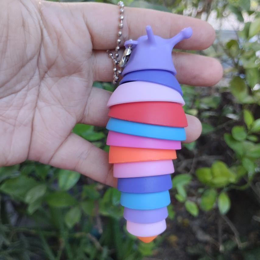 Sensory Slug Fidget Keychain on Carousell