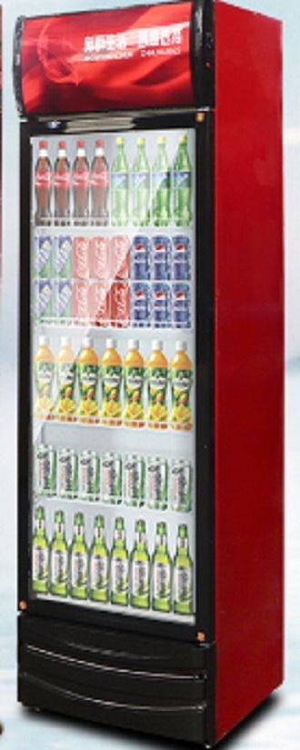 shop commercial fridge vertical freezer fruit juice showcase chiller ...