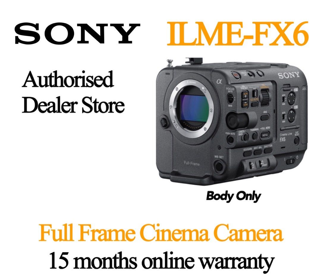 SONY ILME-FX6 (Body Only)Full Frame Cinema Camera, Photography, Cameras on Carousell