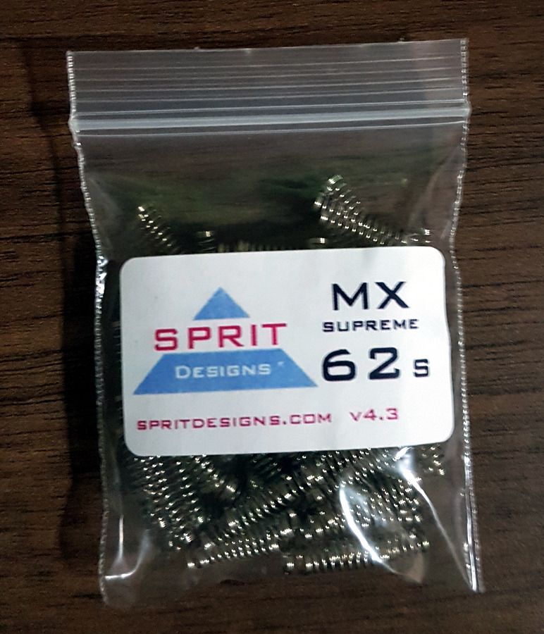 SPRiT Cherry MX Stainless Steel Springs for Keyboard Key Switches (62 S) (MX Supreme), Computers ...