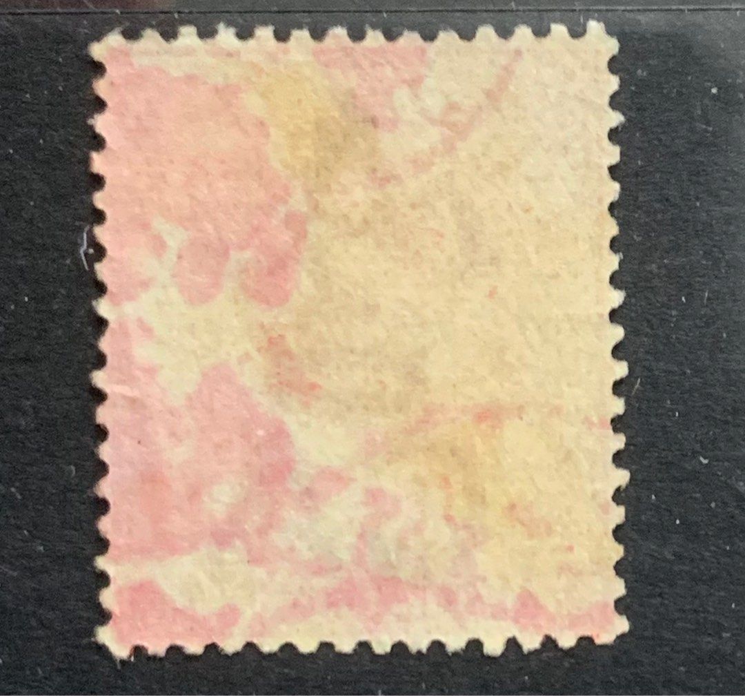 Strait settlements Queen Victoria 2c watermark Crown CA red postmark ...