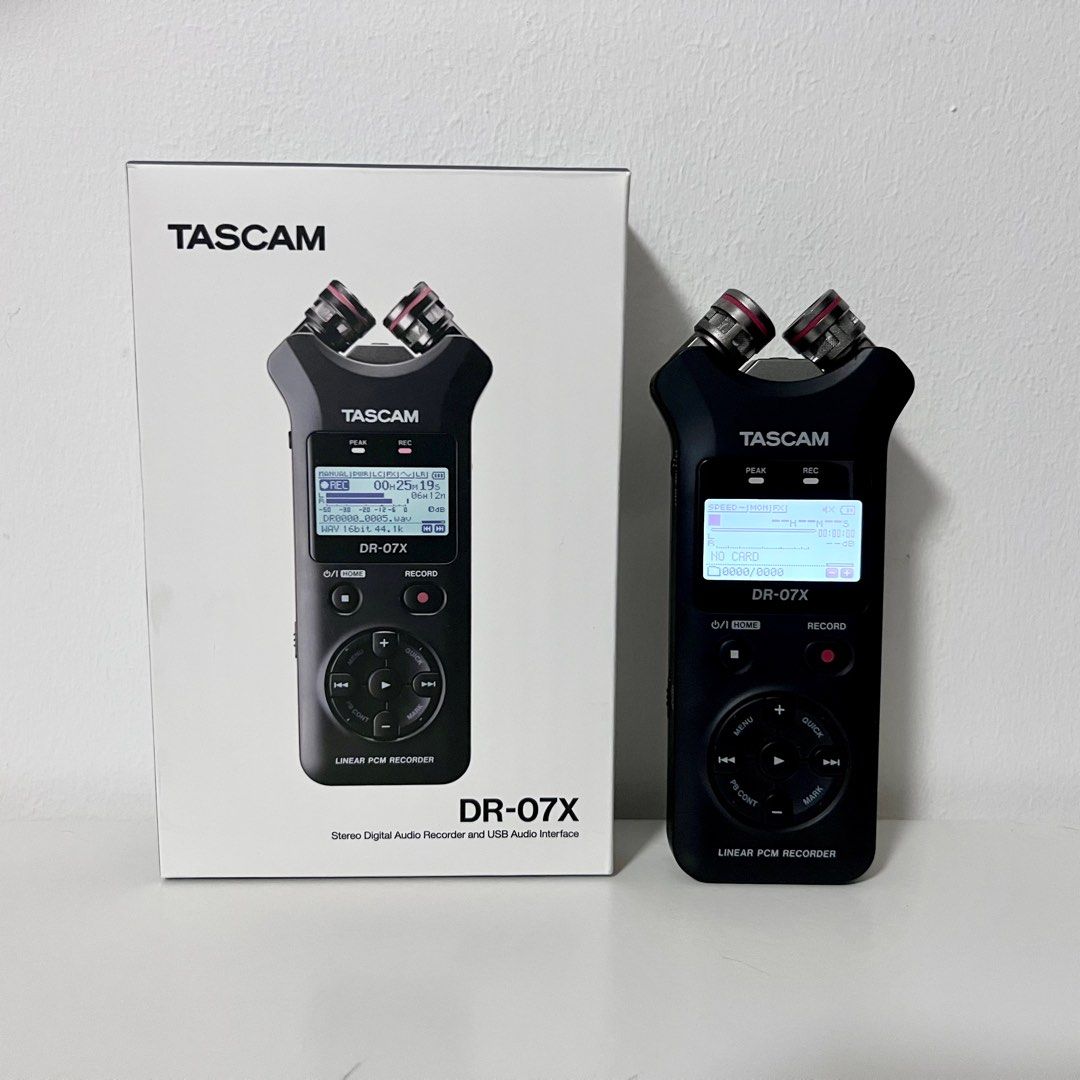 TASCAM DR-07X Stereo Linear PCM Recorder with USB Audio Interface Handy Recorder USB Microphone ...