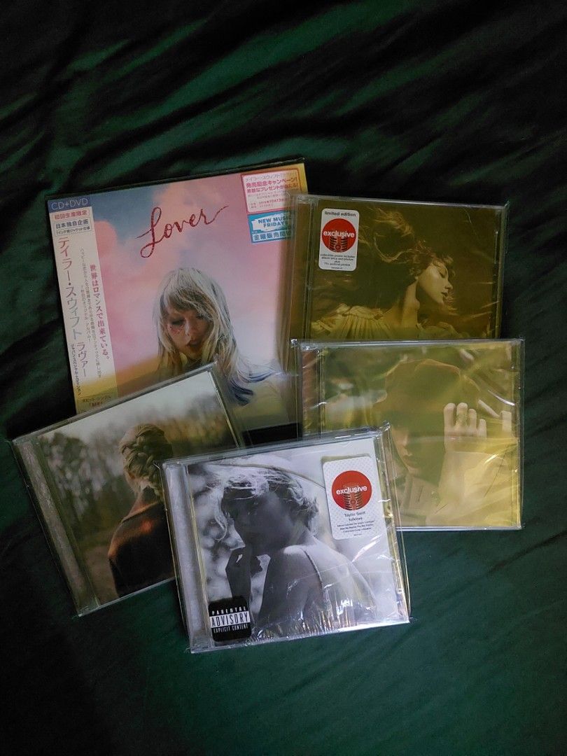 Taylor Swift Album Bundle Set (Owned Edition: Lover, folklore, evemore, fearless, red Taylor's ...