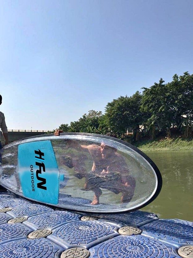 TRANSPARENT CLEAR SURF BOARD on Carousell