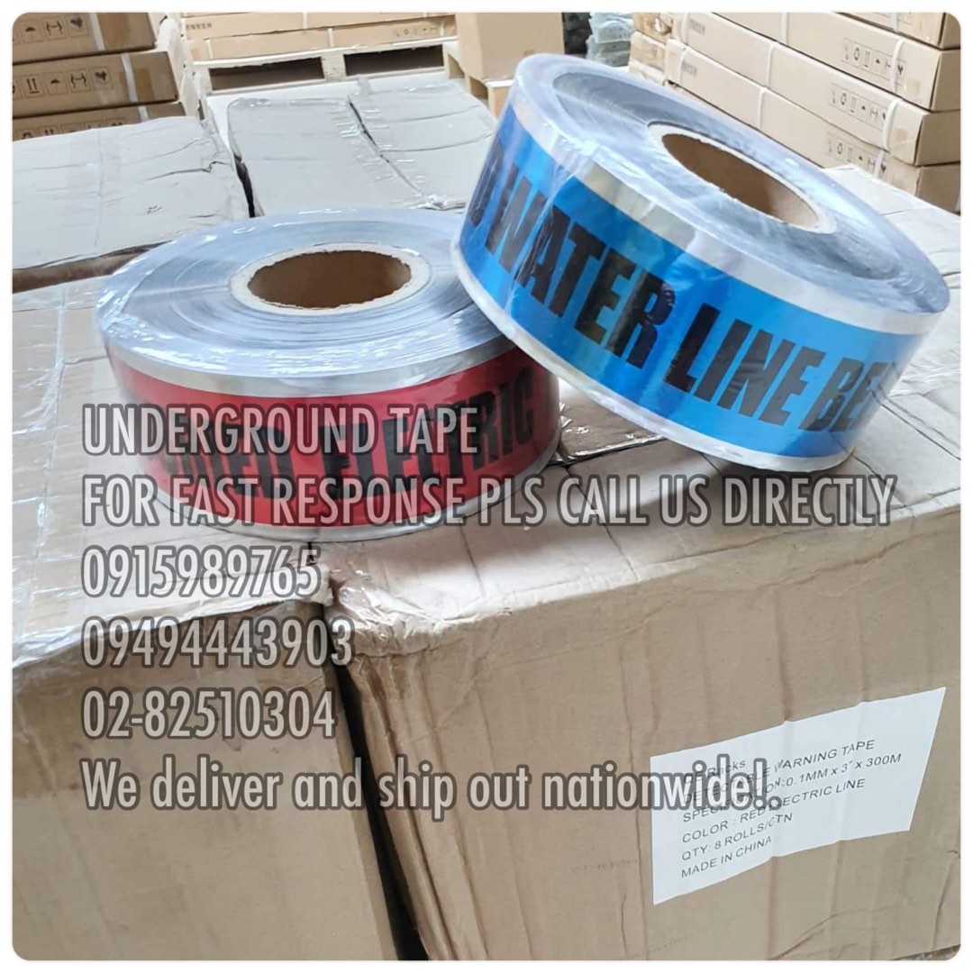 Underground tape Water Electric Line Below on Carousell