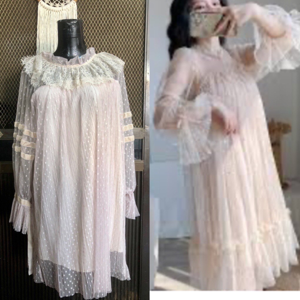 Vintage mesh dress on Carousell