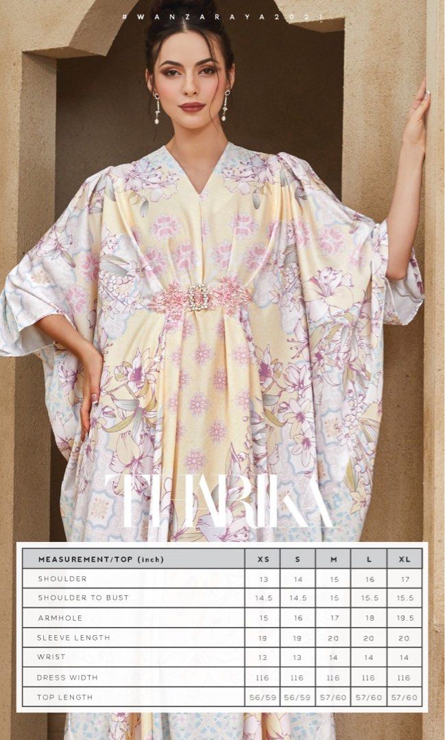 Wanzar Raya kaftan, Women's Fashion, Muslimah Fashion, Baju Kurung ...