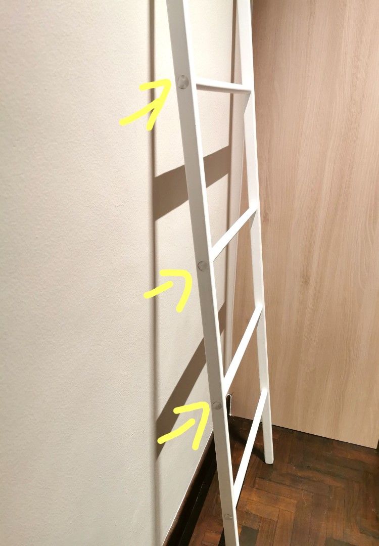 White ladder rack, Furniture & Home Living, Furniture, Shelves ...