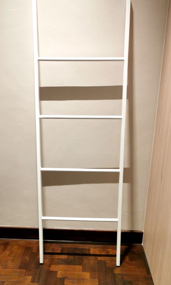 White ladder rack, Furniture & Home Living, Furniture, Shelves ...