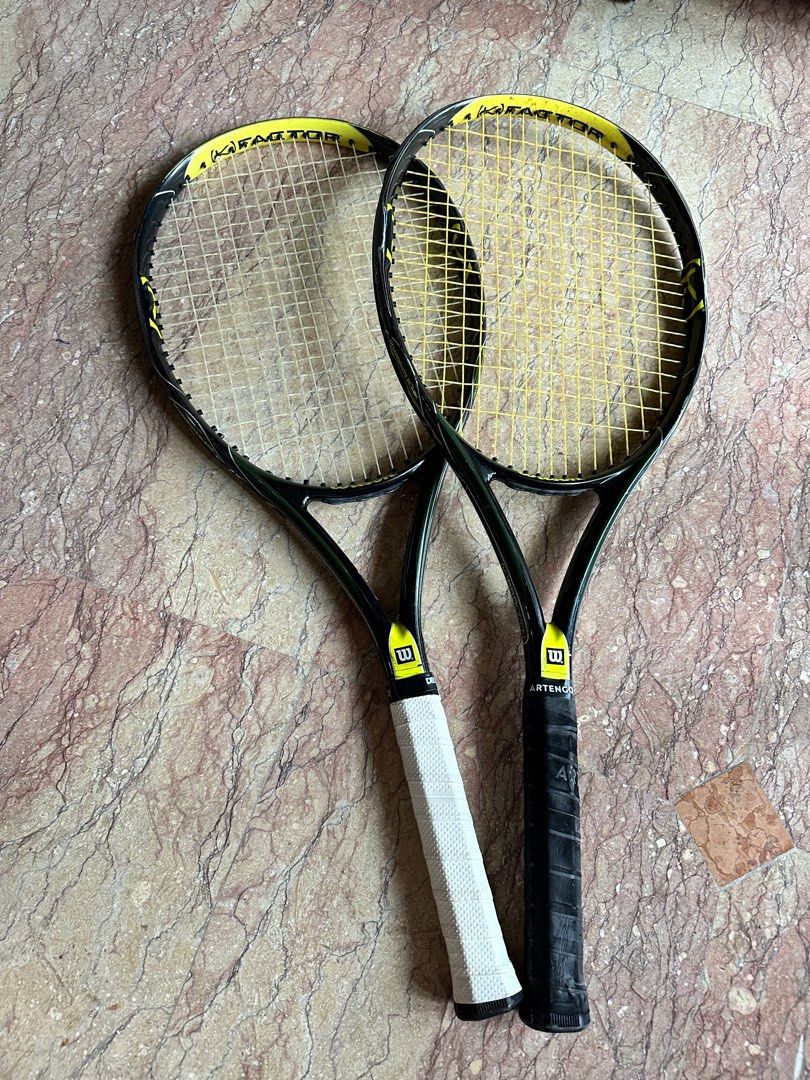 Wilson Tennis racquet (black grip 4 3/8 grip size), Sports Equipment ...