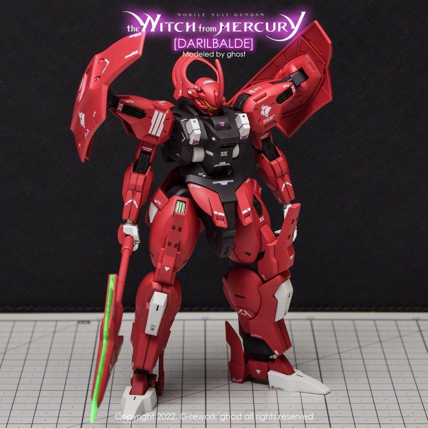[Yan] HG Darilbalde Gundam (G Rework Ver.) Ghost Custom Fluorescent ...