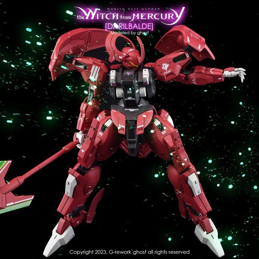 [Yan] HG Darilbalde Gundam (G Rework Ver.) Ghost Custom Fluorescent ...