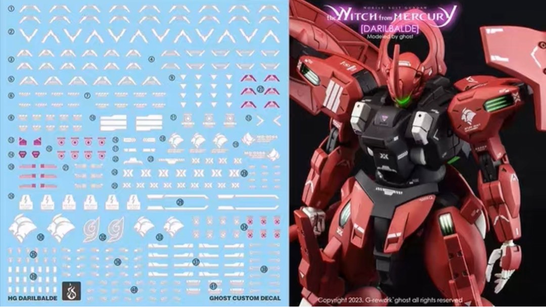 [Yan] HG Darilbalde Gundam (G Rework Ver.) Ghost Custom Fluorescent ...