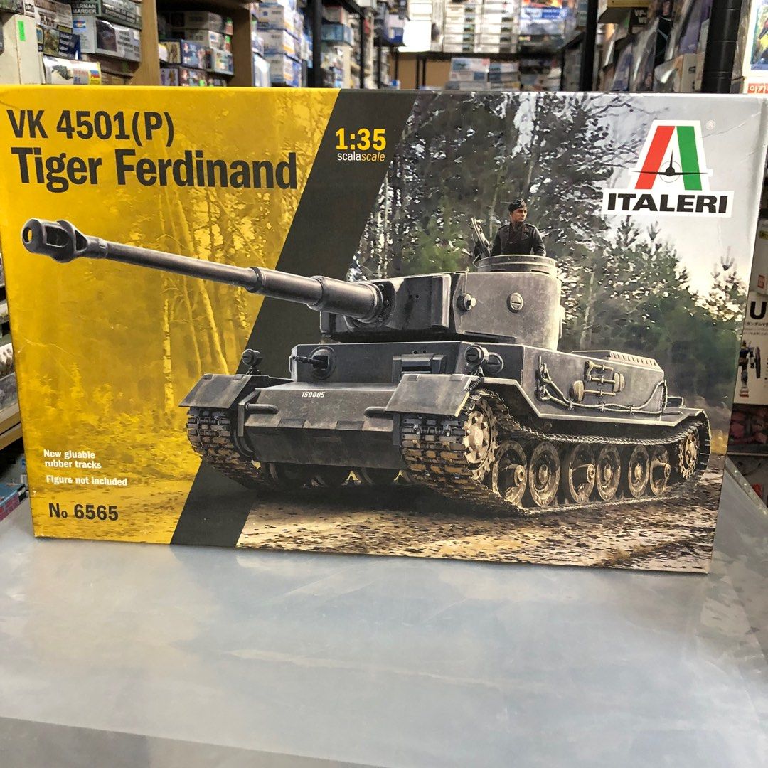 1/35 Italeri WWII German Tiger Ferdinand VK 4501 P Model Kit, Hobbies ...