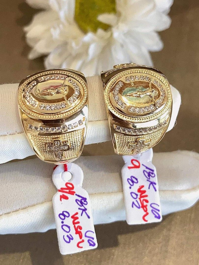 18K Japan Gold mens ring, Women's Fashion, Jewelry & Organizers, Rings ...