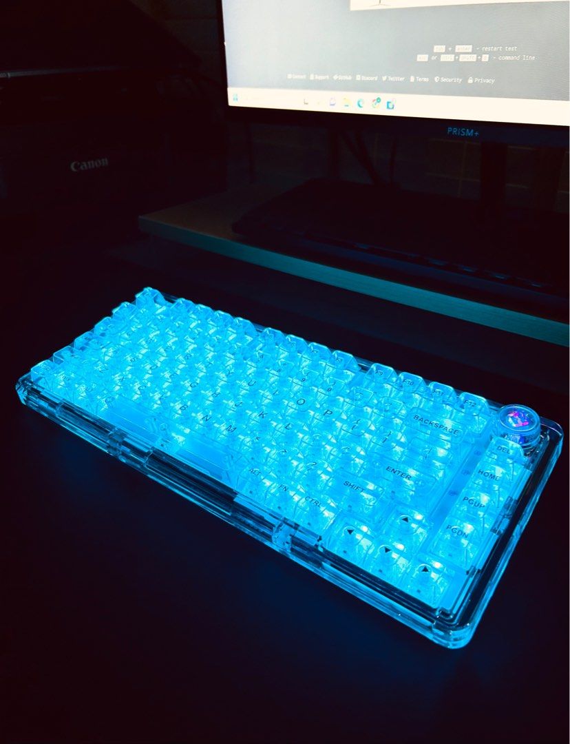 75% mechanical keyboard (Full transparent keycaps), Computers & Tech ...